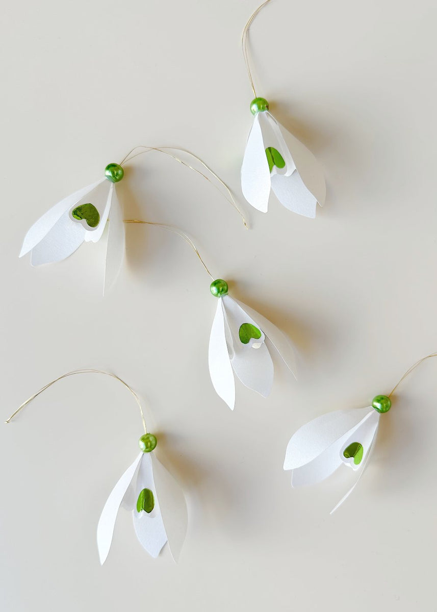 Vintergæk skabelon / DIY påskepynt i papir ♥ – papirpynt